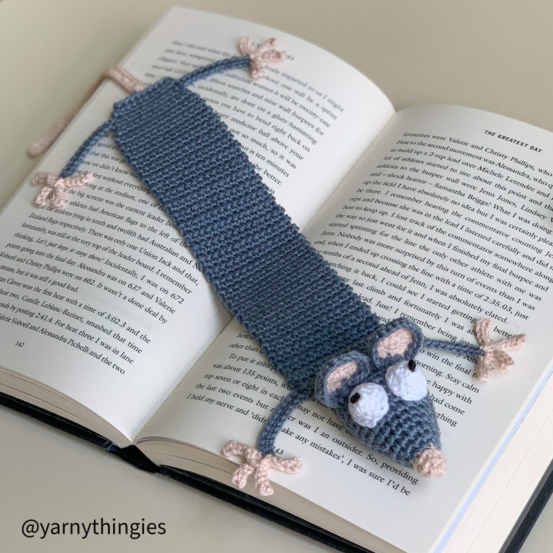 READY TO SHIP Crochet Rat Bookmark "lisa" - Etsy