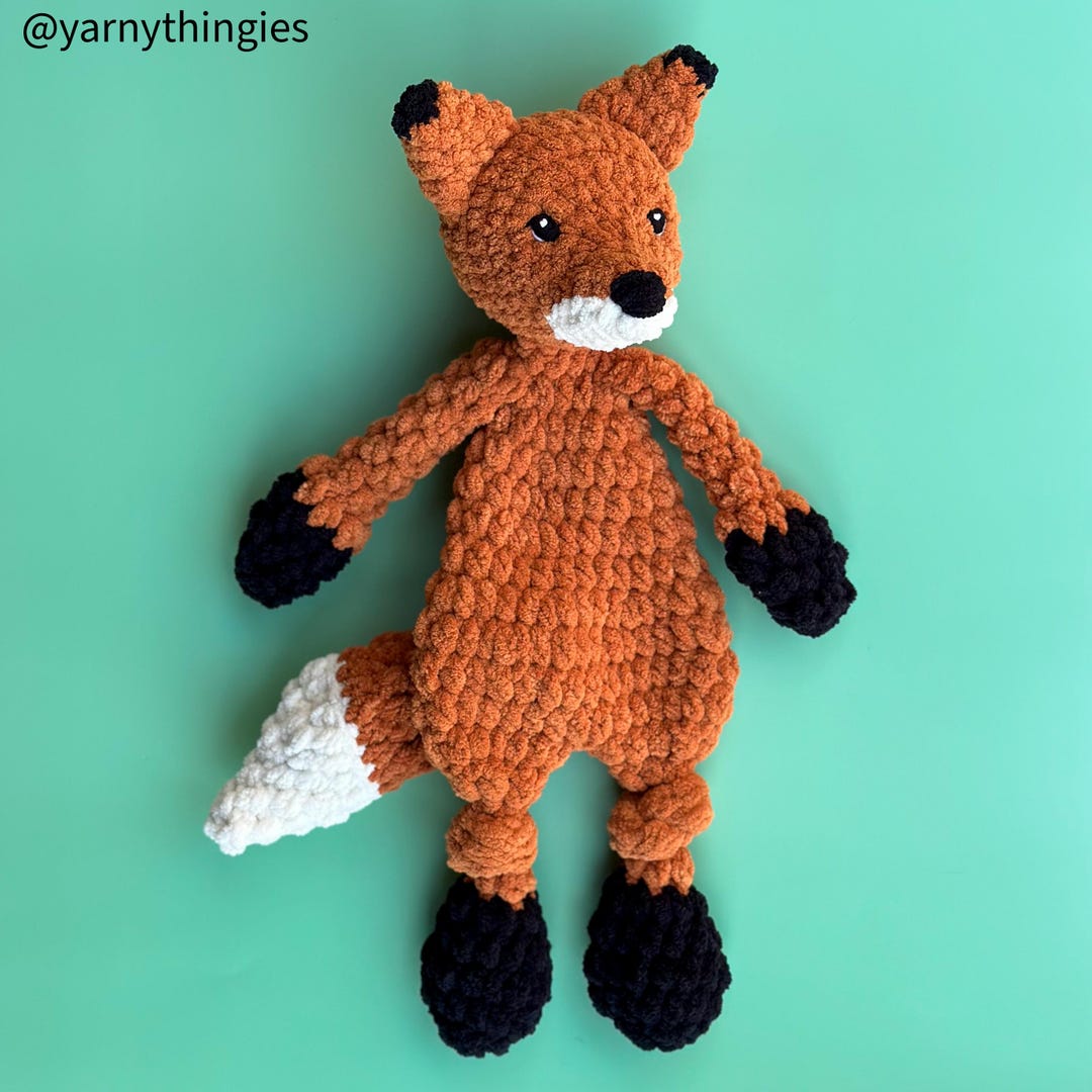MADE TO ORDER Crochet Fox Knotted Lovey "alfie" (customizable) - Etsy