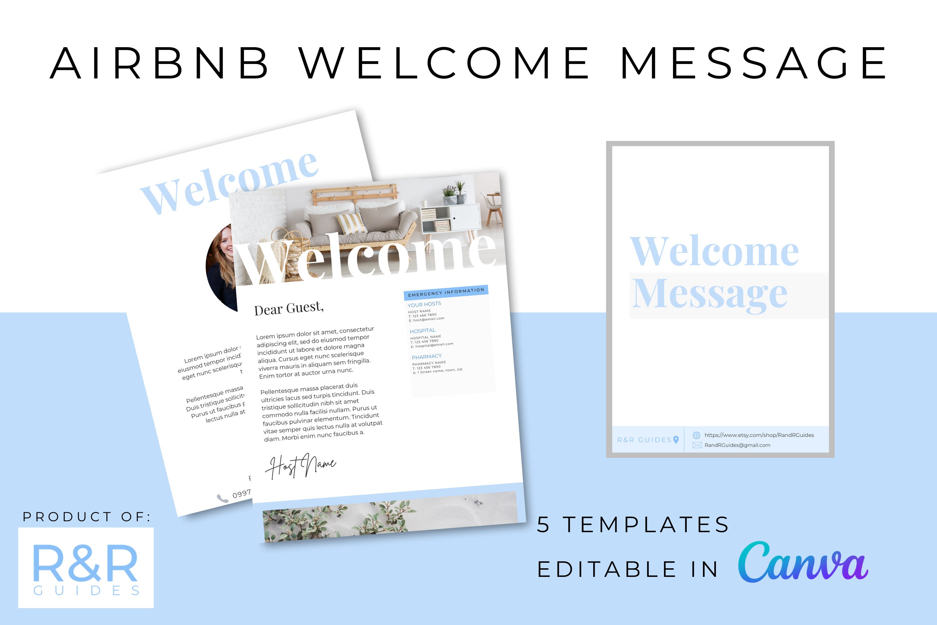 Airbnb Welcome Message, Welcome Letter Template, Air Bnb, VRBO ...