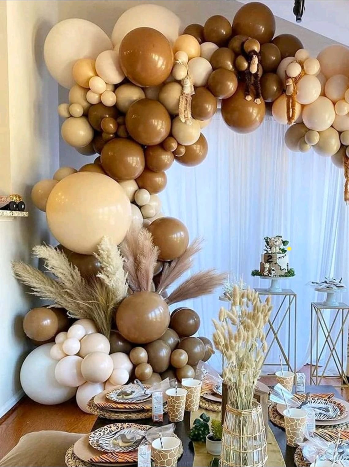 122 Pcs Coffee Brown Balloon Garland Arch Kit, Wedding Birthday Party ...