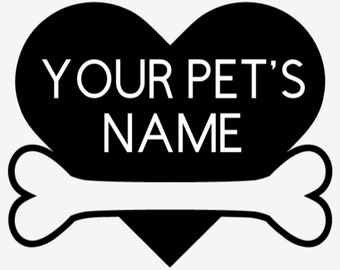 Heart Dog Bone Decal - Etsy