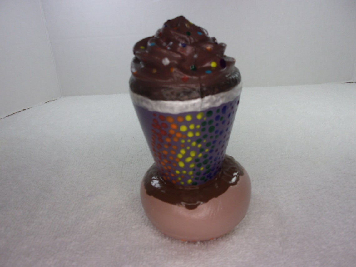 Rainbow Coffee and Donut Squishy Handmade NOT EDIBLE - Etsy