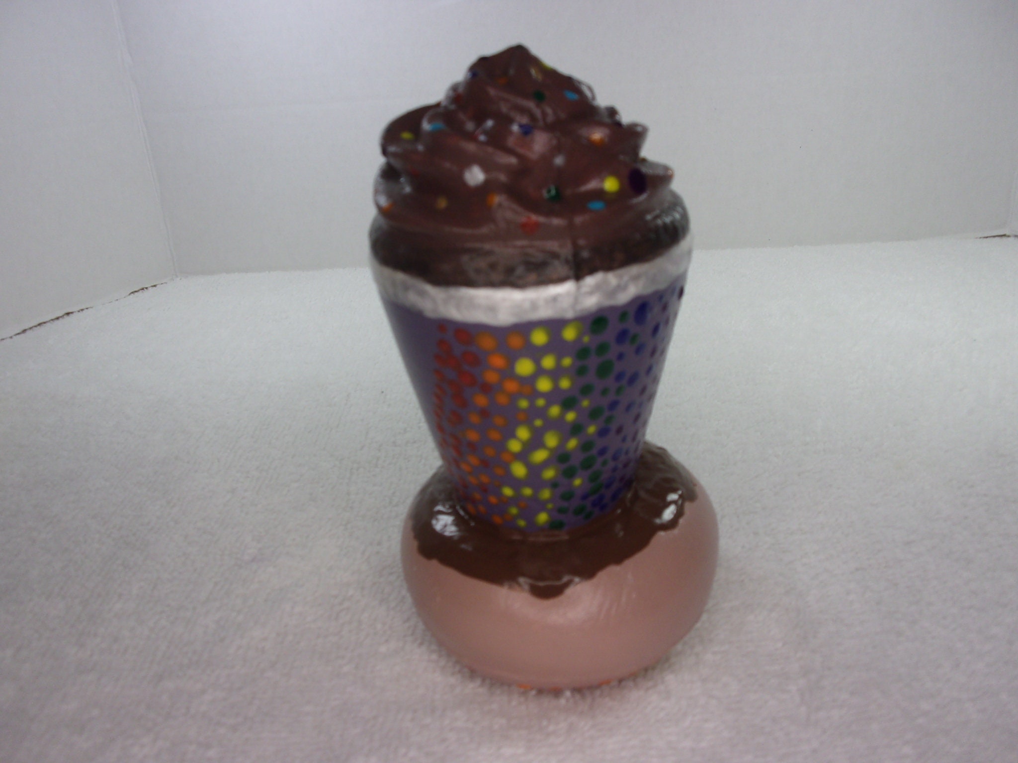 Rainbow Coffee and Donut Squishy Handmade NOT EDIBLE - Etsy