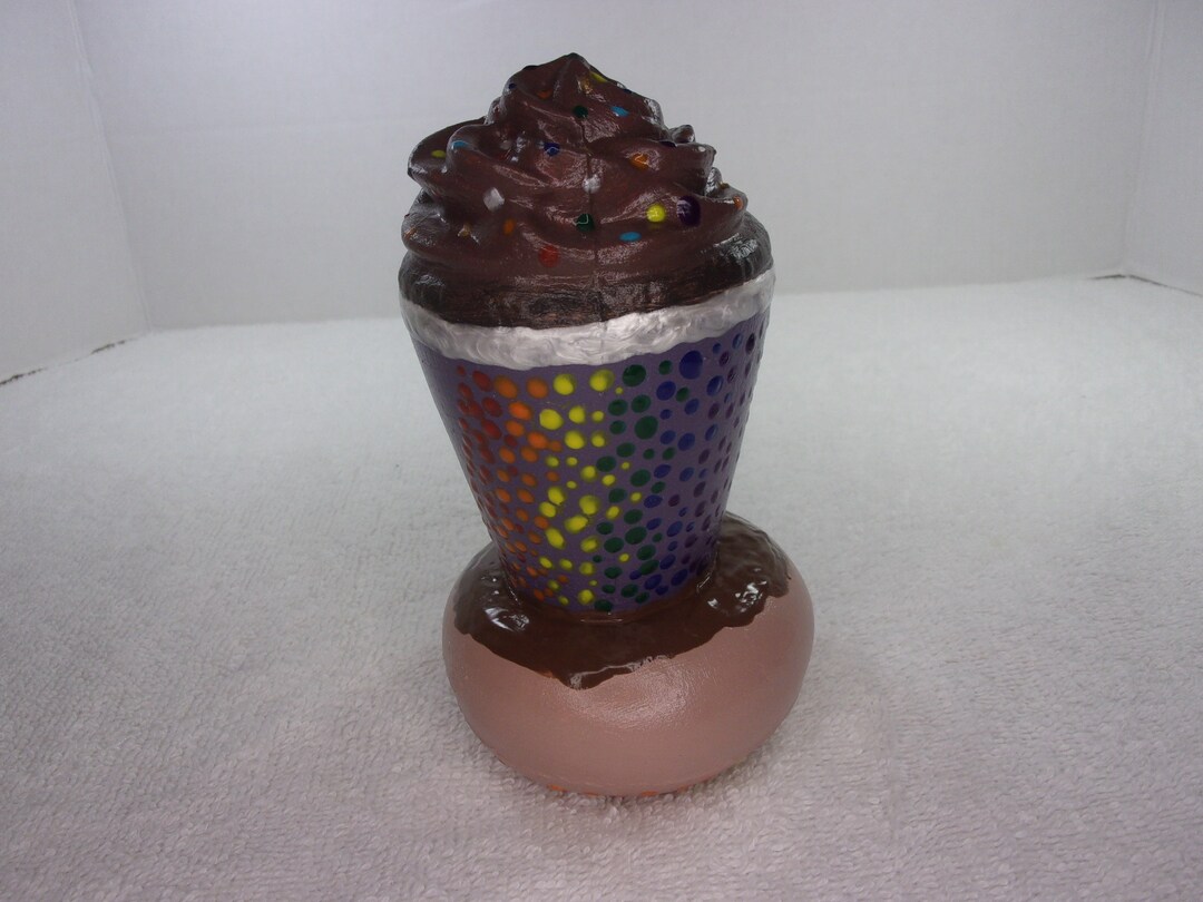 Rainbow Coffee and Donut Squishy Handmade NOT EDIBLE - Etsy