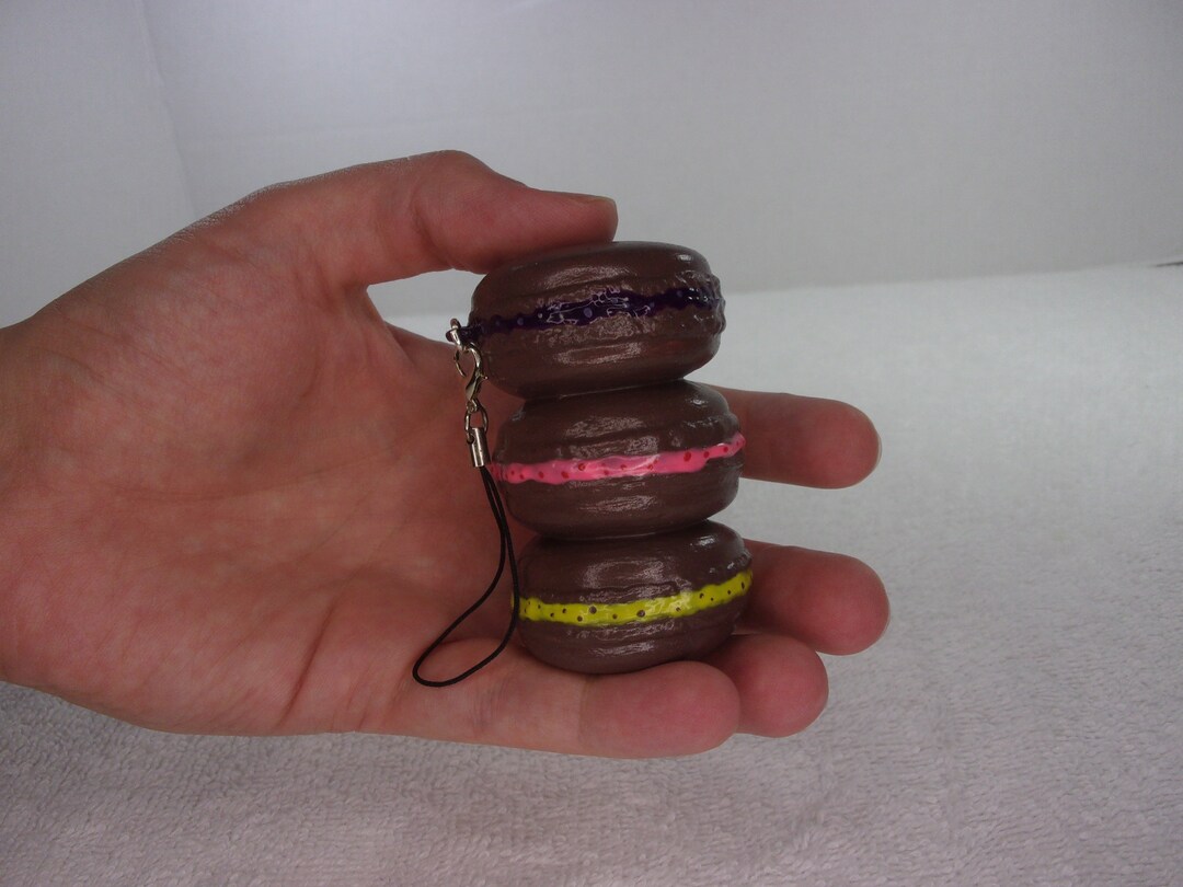 Handmade Macaroon Stack Squishy With Keychain Strap NOT EDIBLE - Etsy