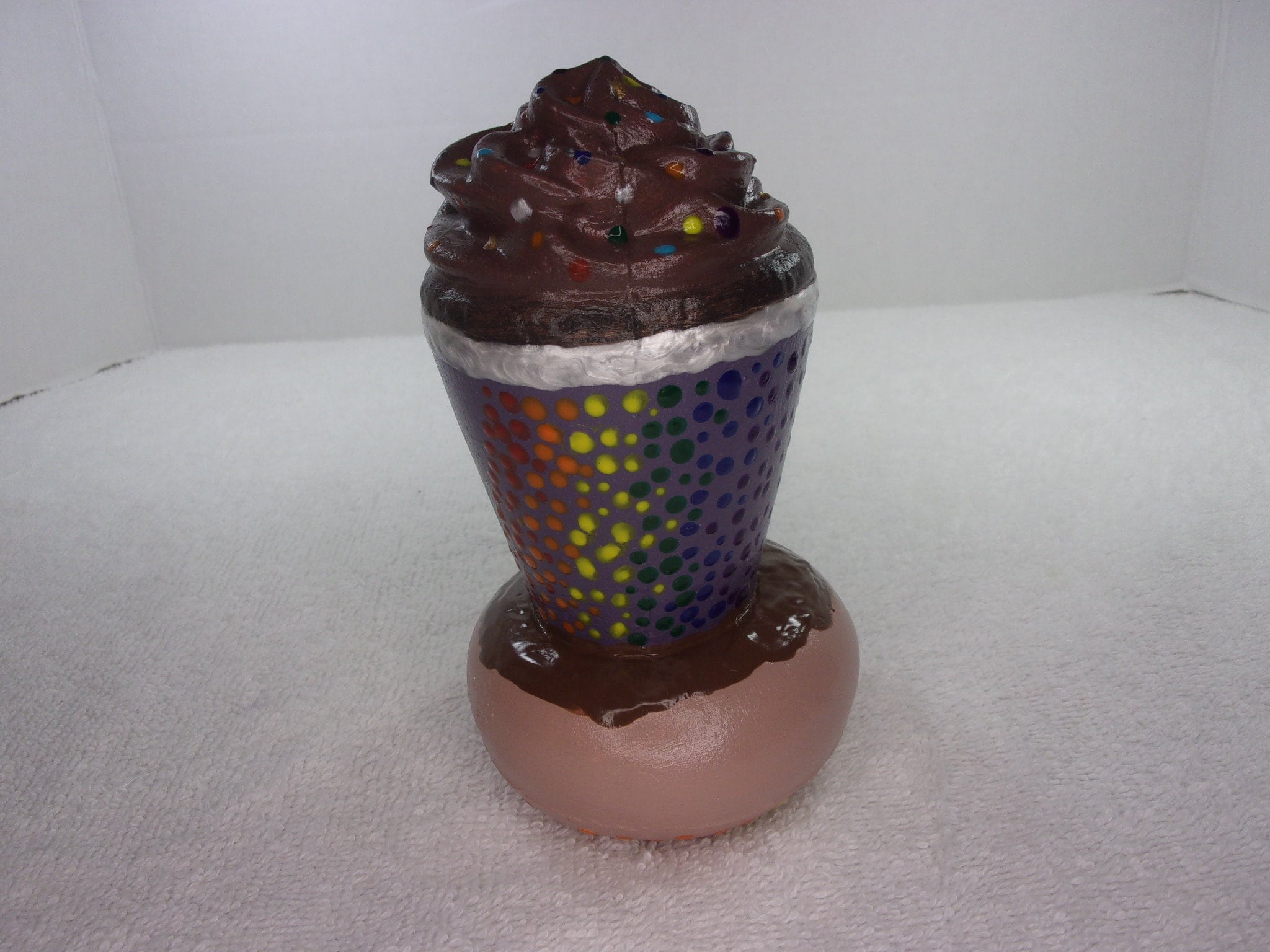 Rainbow Coffee and Donut Squishy Handmade NOT EDIBLE - Etsy