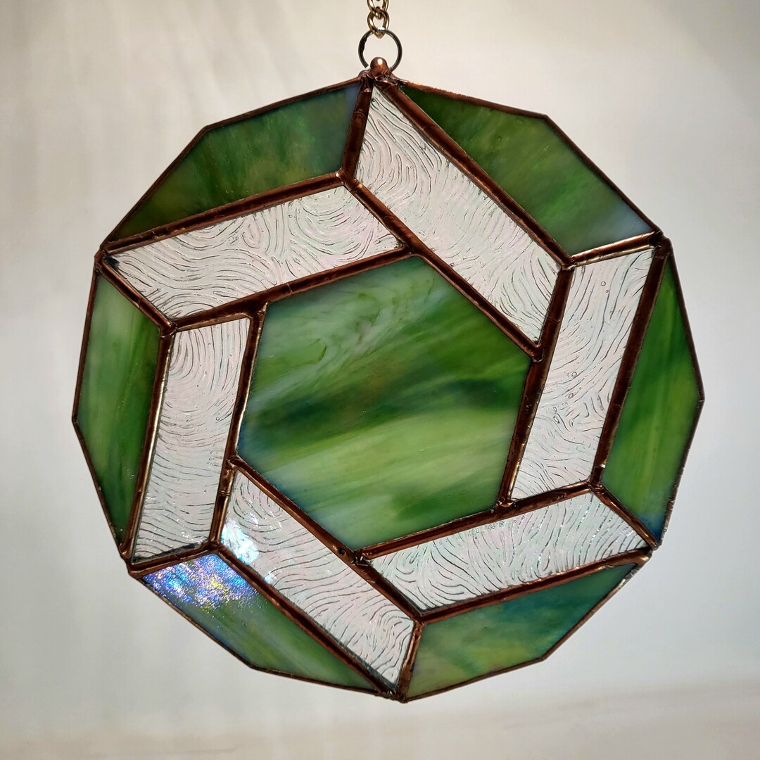 IMPOSSIBLE DECAGON - Stained Glass Sun Catcher - Etsy