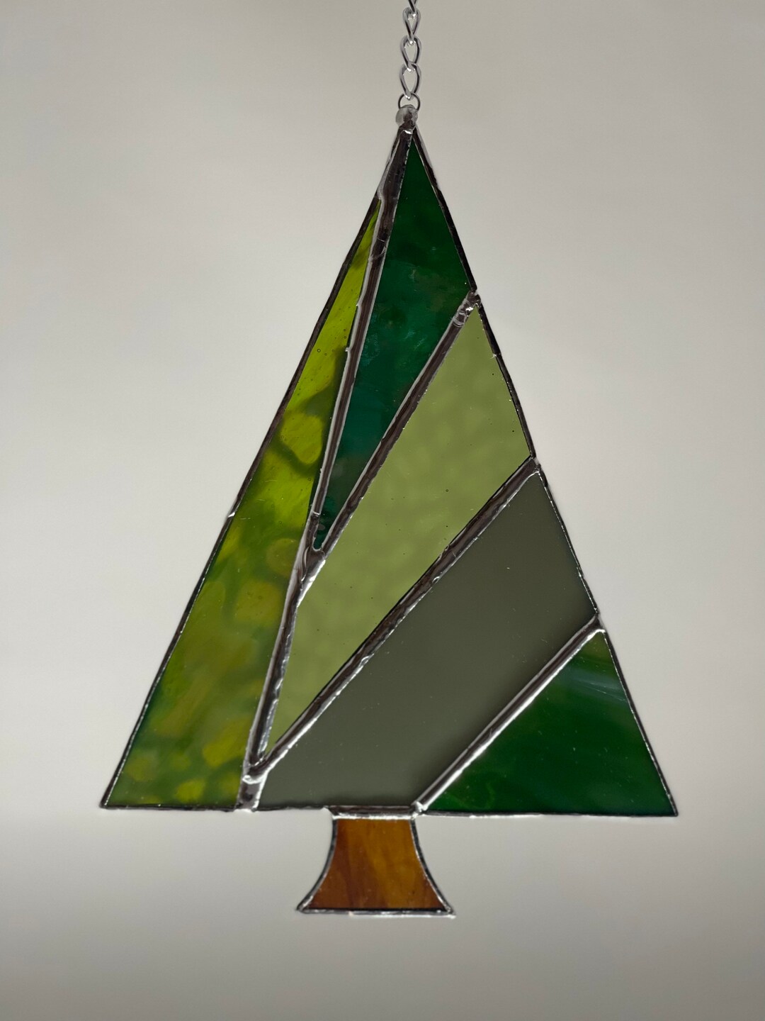 PINE TREE - Stained Glass Sun Catcher - Etsy