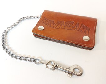 Leather Chain Wallet - Etsy
