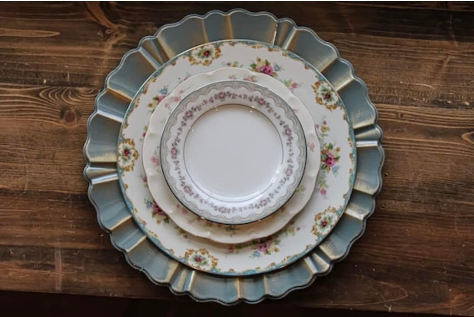 4 Mismatched China Plates, Bulk Vintage Dishes, Plate Wall Decor - Etsy