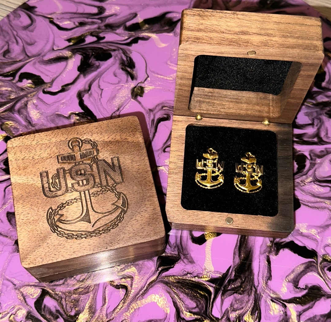 Vintage Rustic Black Walnut Anchors Box - Etsy