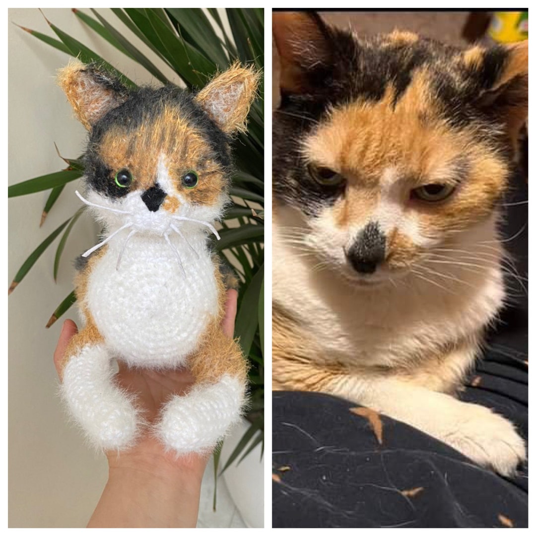 Custom Cat Crochet, Handmade Custom Cat Doll, Pet Crochet - Etsy