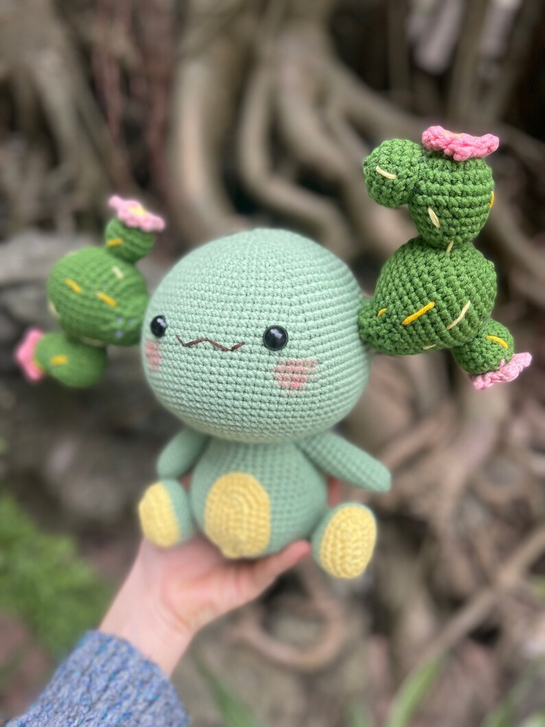 Cactus Axolotl, Crochet Cactus Axolotl, Handmade Cactus Axolotl - Etsy