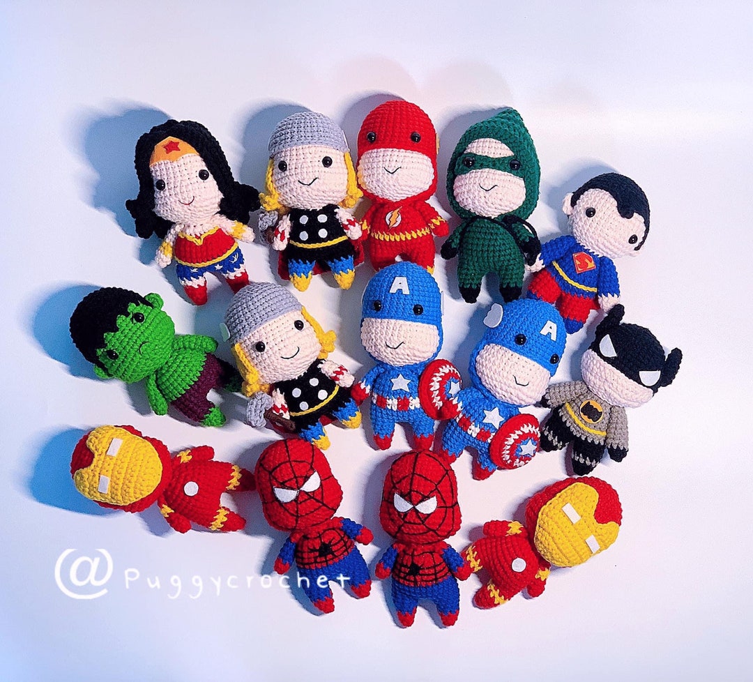 Custom Crochet Character Super Hero, Handmade Character Super Hero ...