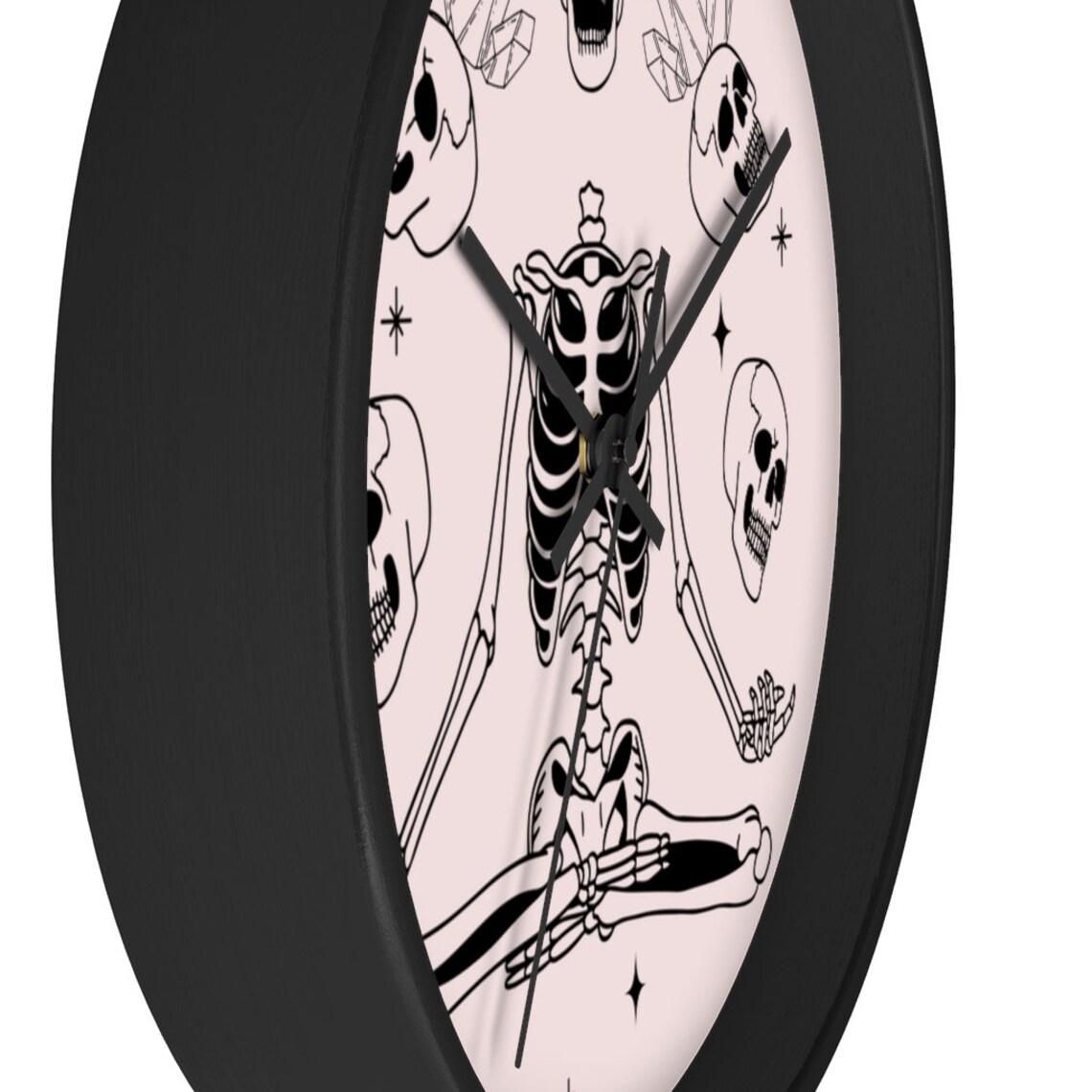 Edgy Wall Decor / Skeleton Meditating Clock / Door Room Decor - Etsy