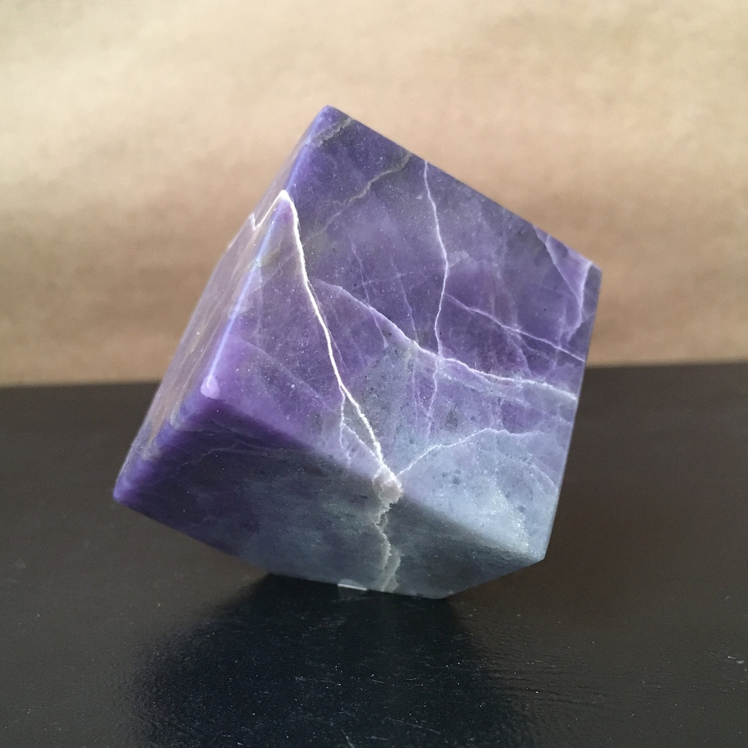 Purple Lightning Sodalite Standing Cube - Self-standing Crystal Cube ...