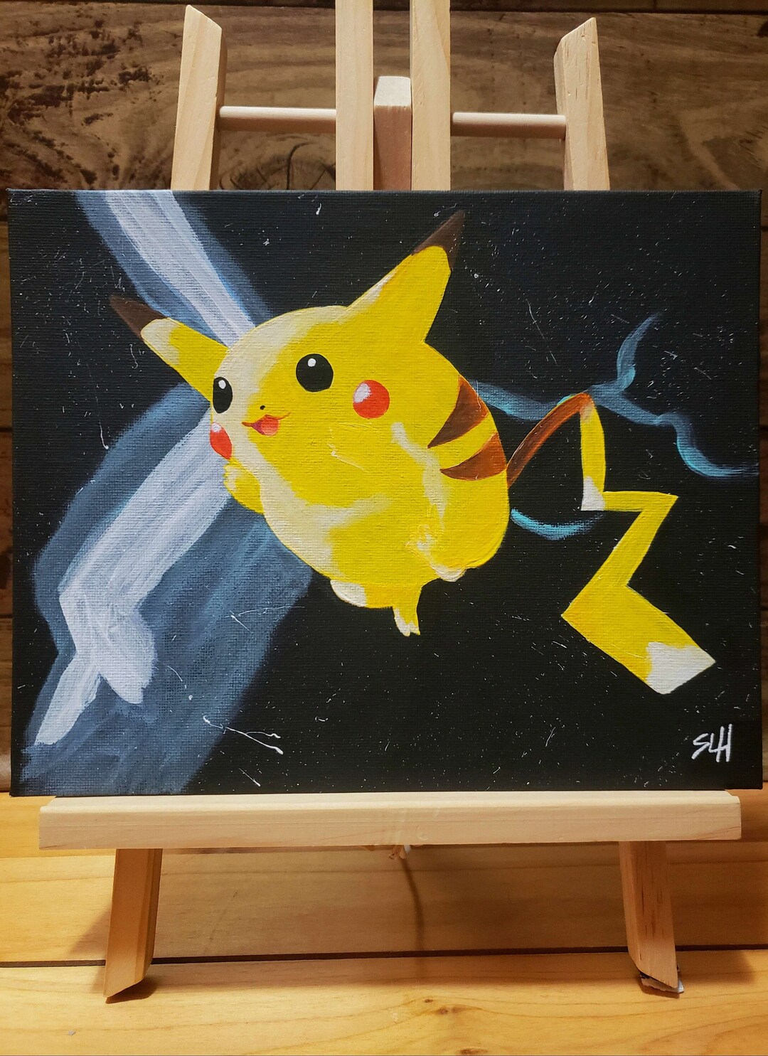 Framed Pokemon WB Promo Pikachu Original Canvas Painting - Etsy