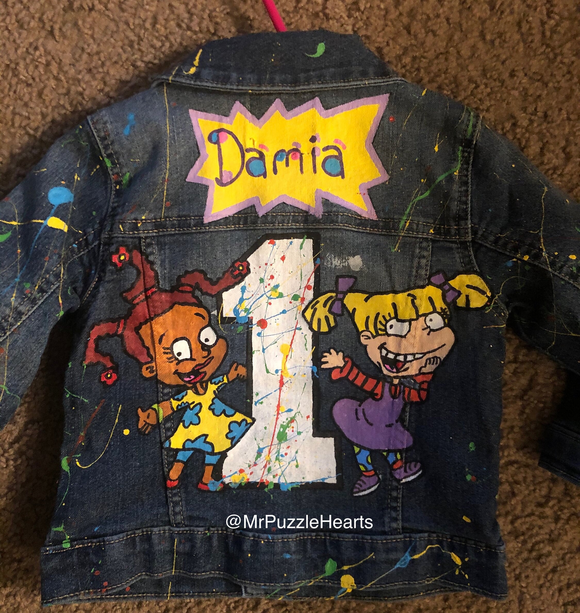 Custom Hand Painted Personalized Denim Jacket - Etsy