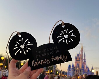 Disney Inspired Stroller Tag Magical Stroller Family Tag Vacation Name ...