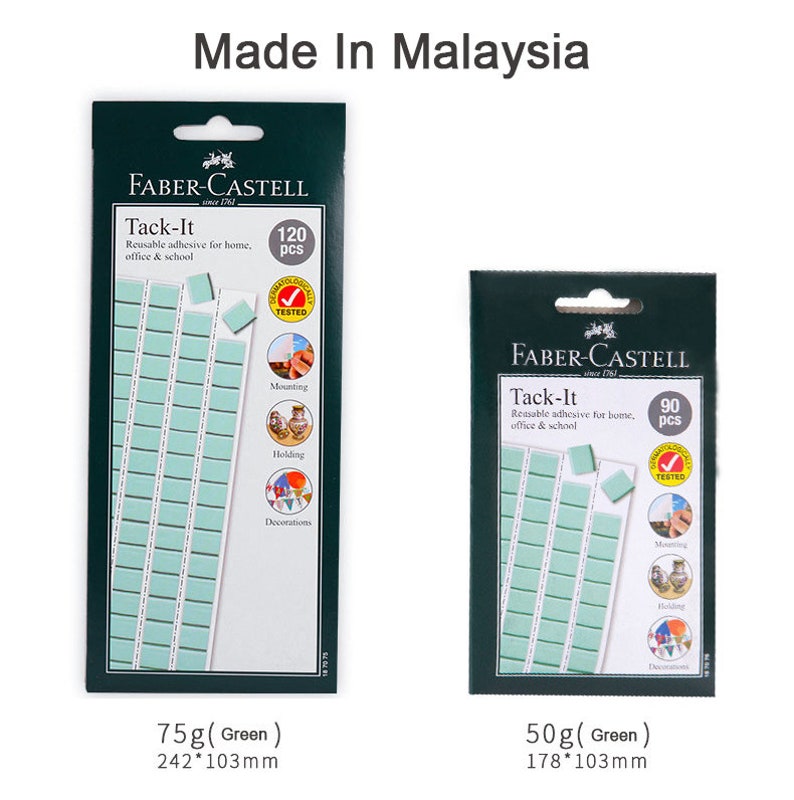 2 Packs Faber Castell Tack-it Removable Reusable Adhesive | Wall Art ...