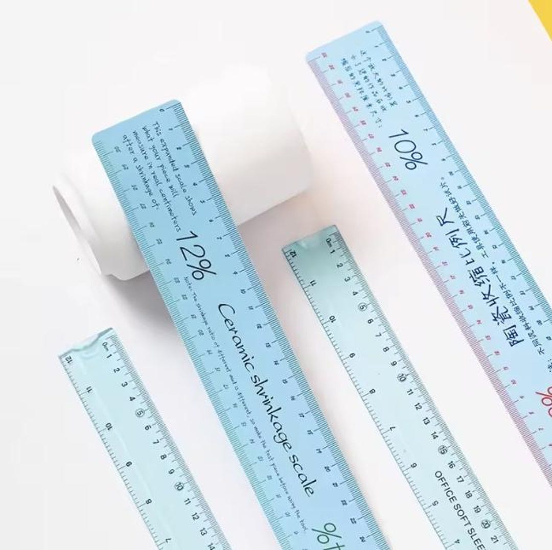 2-pack Pottery Shrinkage Ruler – Flexible Plastic Measuring Tools for ...