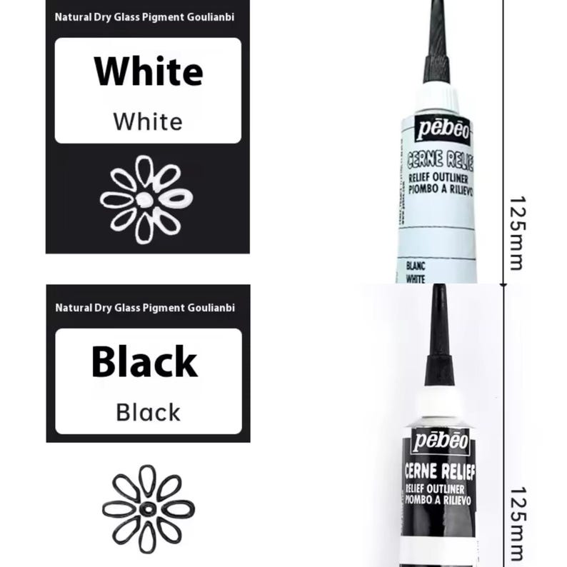 Pebeo 20 ML Waterproof Acrylic Contour Liner, Acrylic Liner for Wood ...