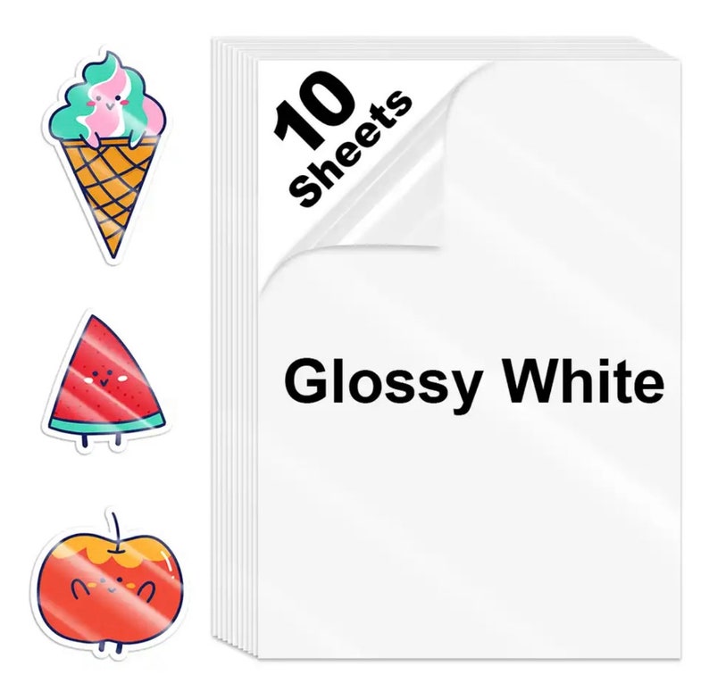 A4 Printable Vinyl Sticker Paper for Your Inkjet and Laser Printer ...
