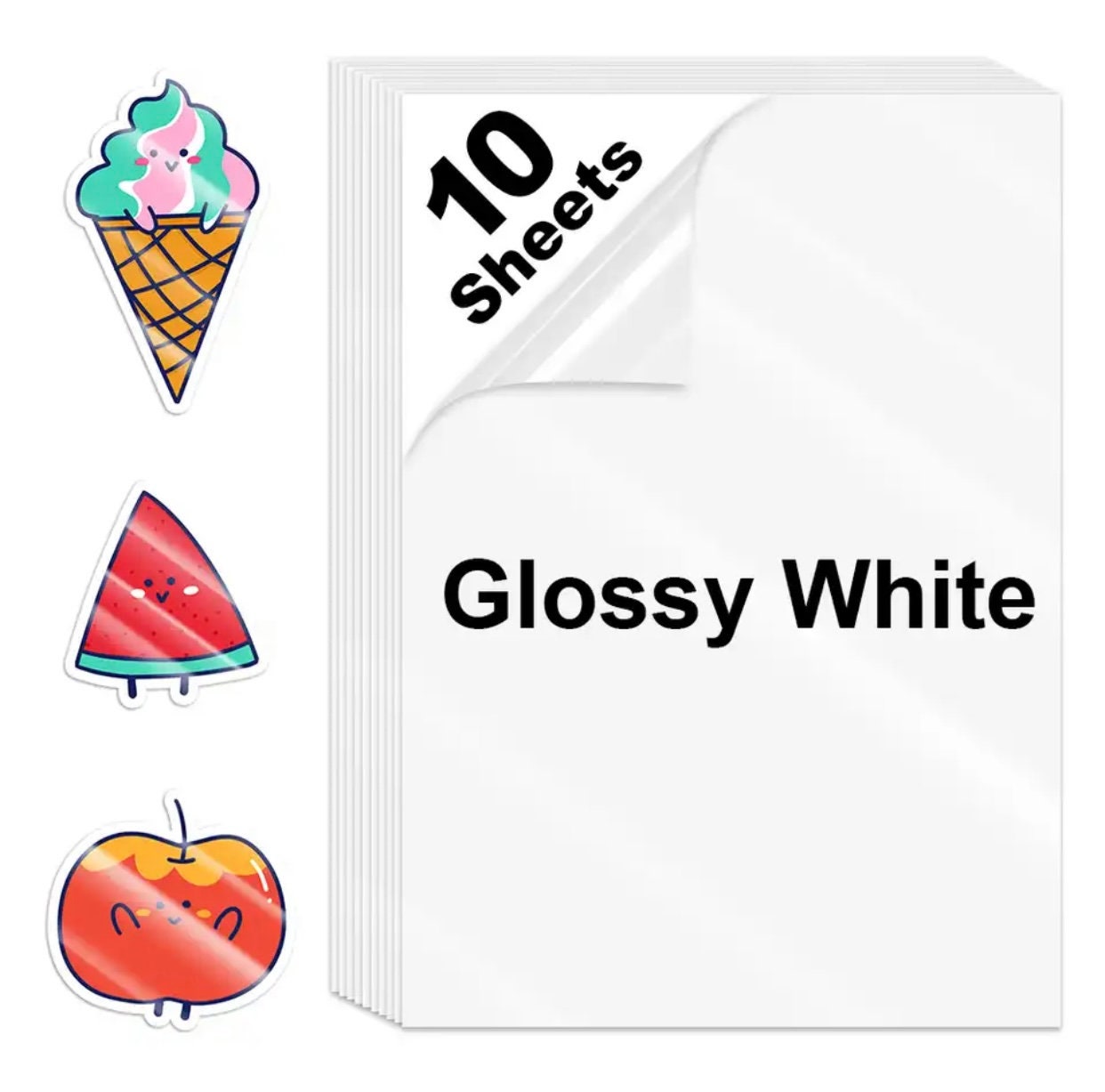 A4 Printable Vinyl Sticker Paper for Your Inkjet and Laser Printer ...