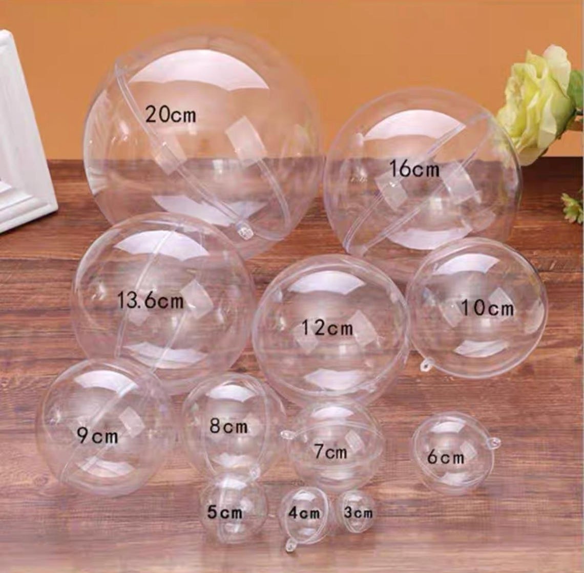 20cm Fillable Ornament - Clear Decoration Ball - Christmas Clear ...