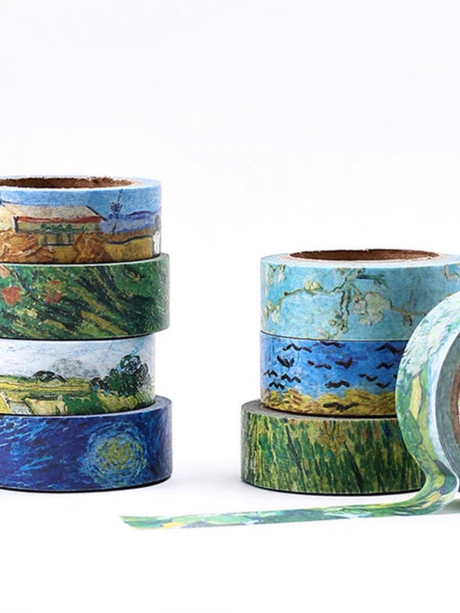 Van Gogh Painting Washi Tapes, Decorative Adhesive Tapes, Impressionist ...
