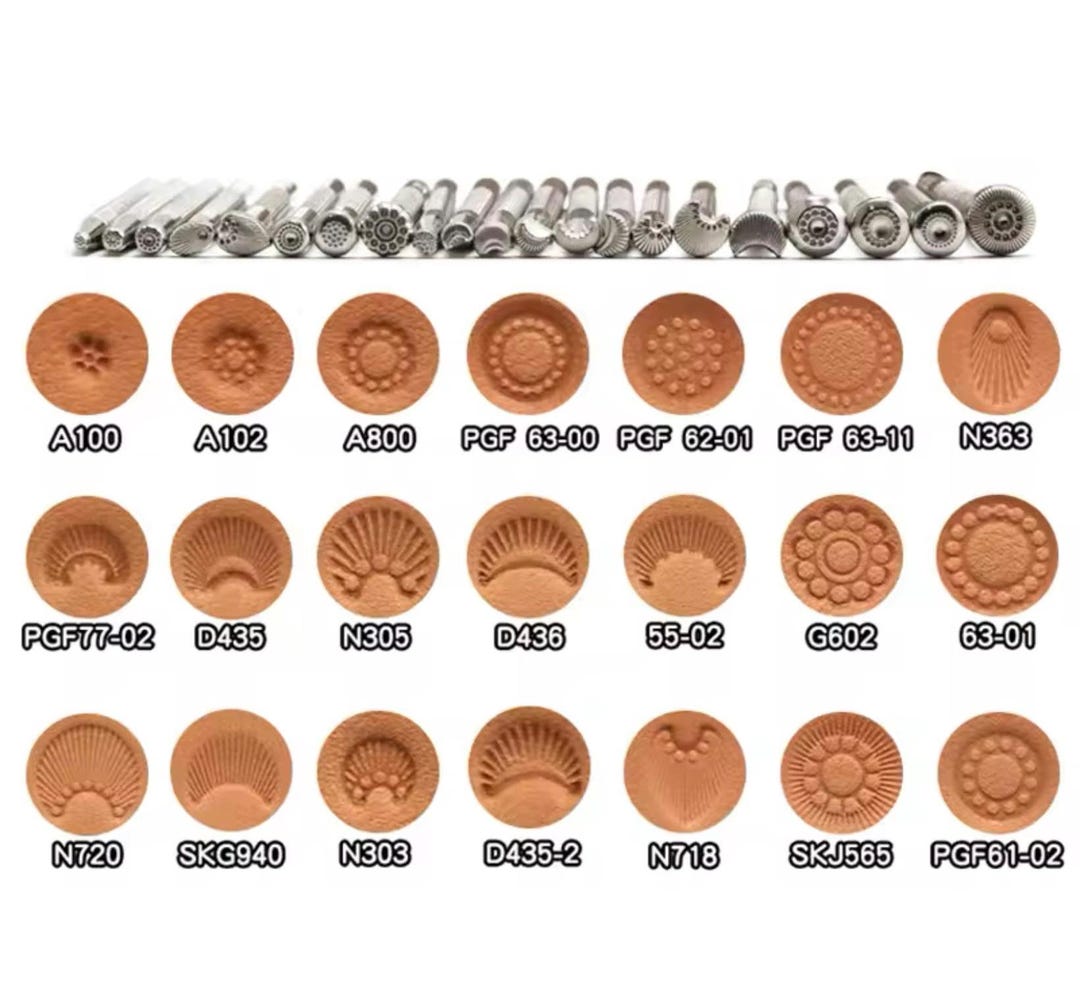 1pcs Leather Stamping Kit Metal Punch Tool Stamp Wax Leather Craft ...