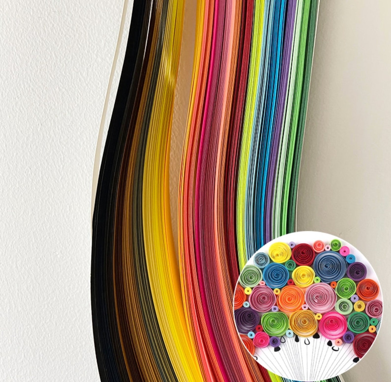 36 Colors 180pcs Rainbow Quilling Paper Strips, Origami Paper, Colored ...