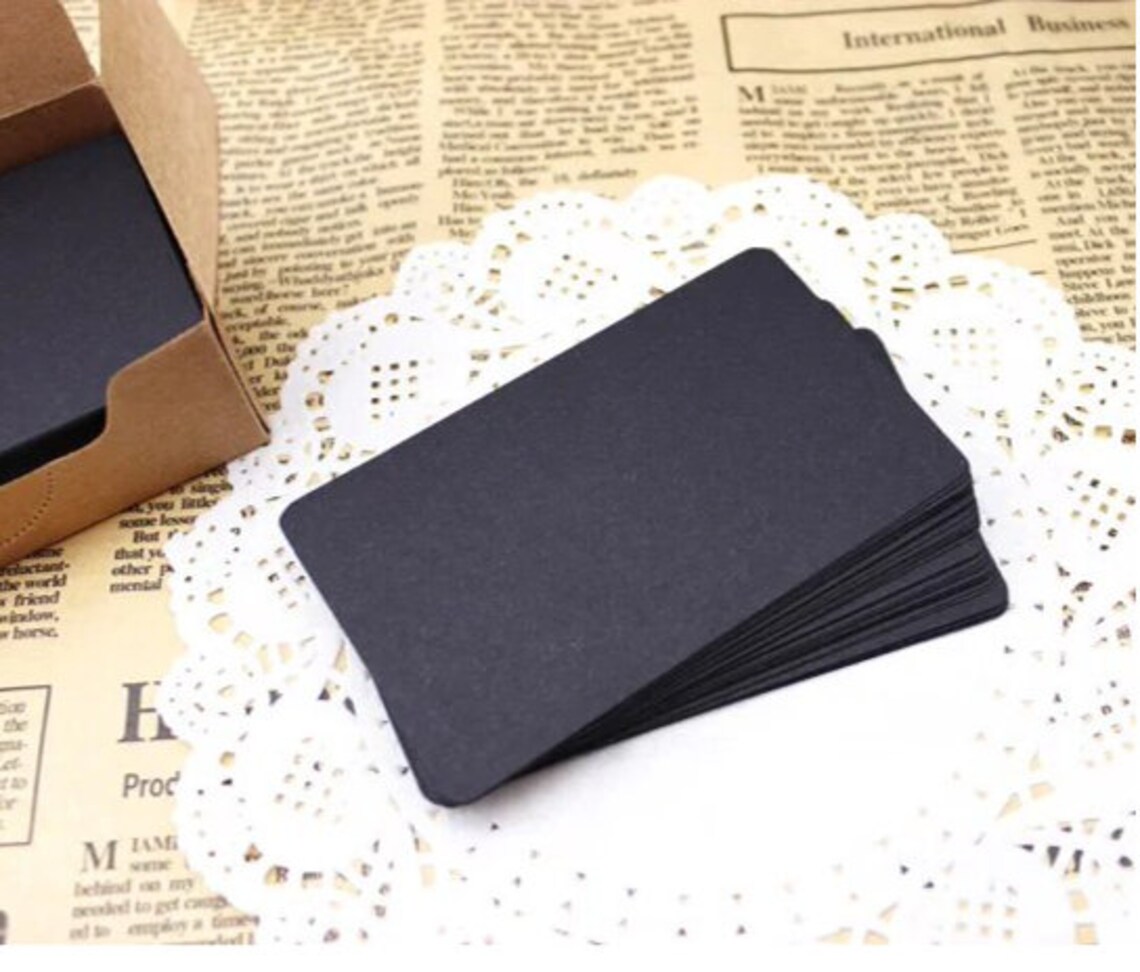 100pcs/box 9*5.4cm Blank Kraft Paper Card for Wedding Message Card ...