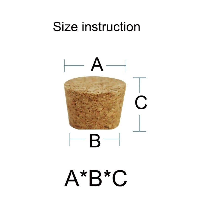 Free Shipping Cork Lid, Tapered Cork Stopper, Glass Bottle Stopper ...