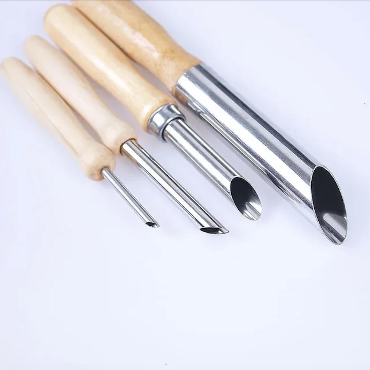 4pcs Stainless Steel Pottery Clay Hole Puncher Set – Ceramic, Polymer ...