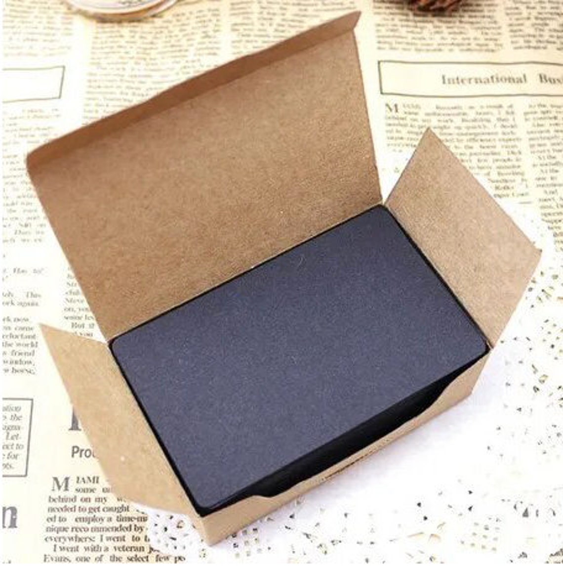 100pcs/box 9*5.4cm Blank Kraft Paper Card for Wedding Message Card ...