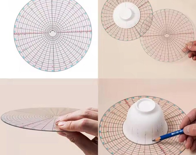 Ceramic Painting Circle Card, Plastic, Round, Pottery Circular Equal ...