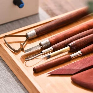 8-piece Clay Shaping Tool Set | Steel Needle, Scraper, Cutting, and ...