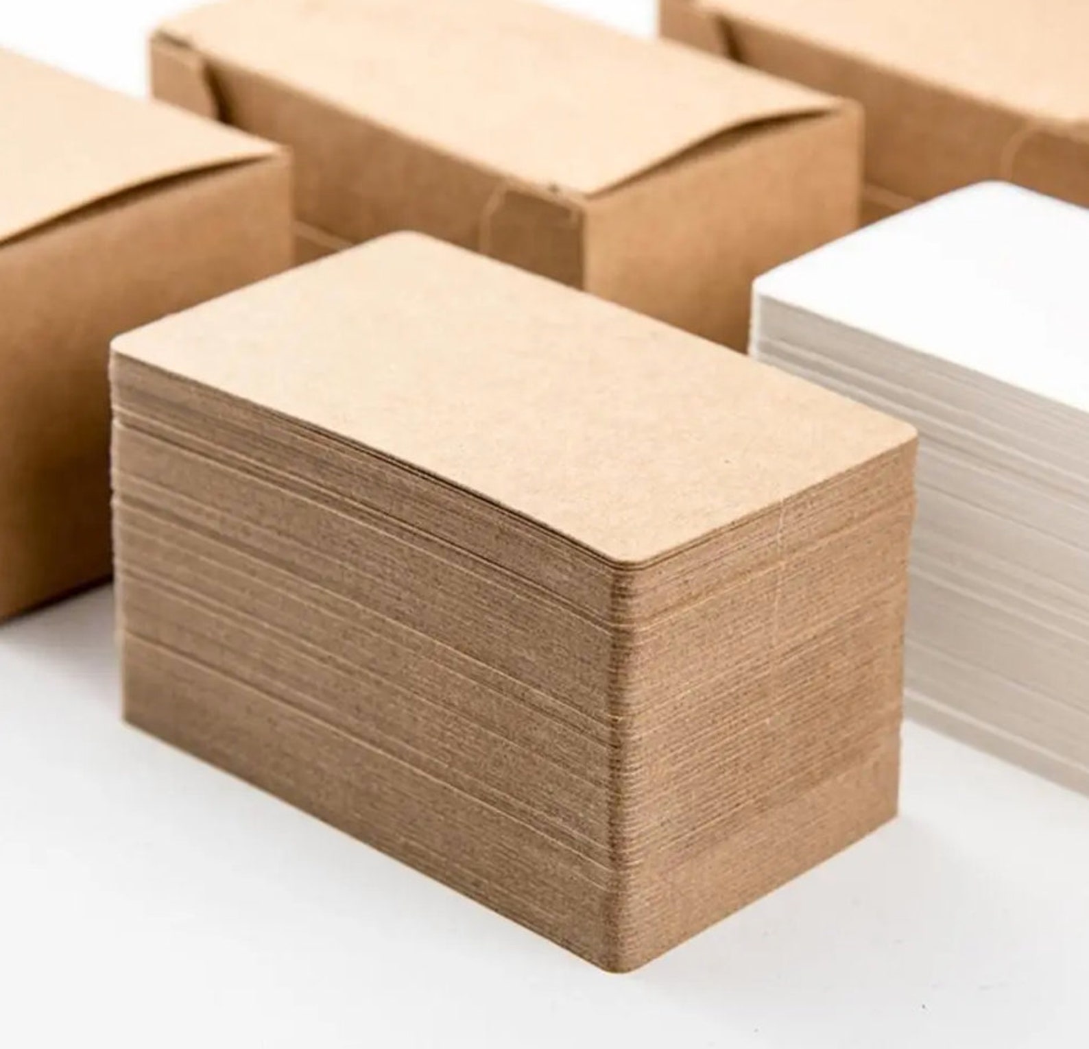 100pcs/box 9*5.4cm Blank Kraft Paper Card for Wedding Message Card ...