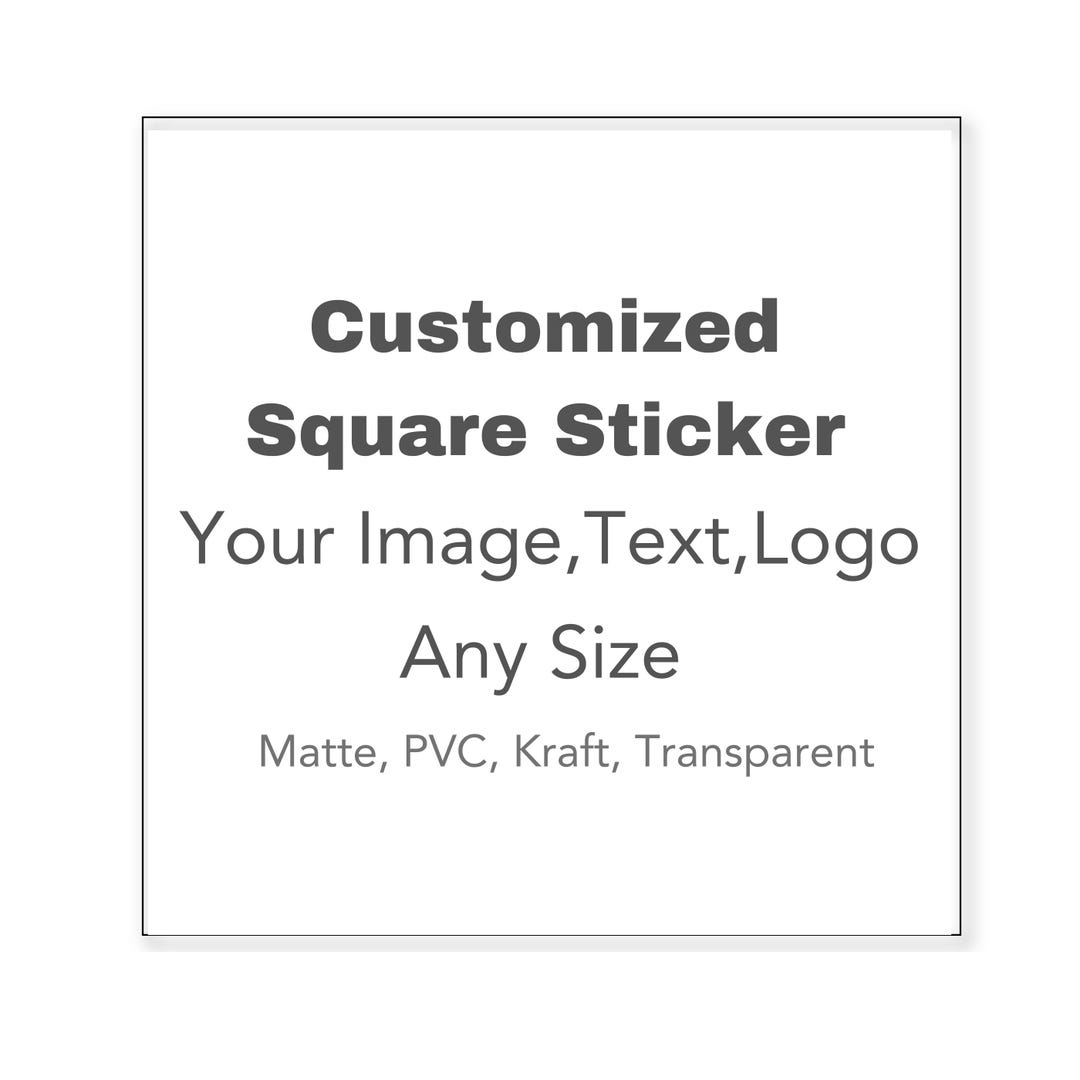Custom Square Stickers – Personalized, 100 Pcs, 30-100MM - Etsy