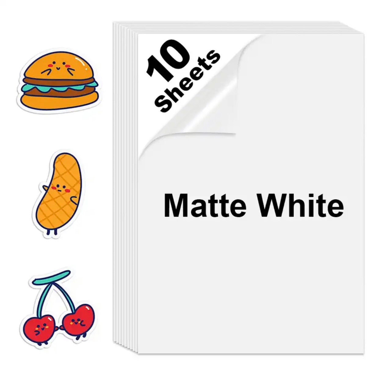 A4 Printable Vinyl Sticker Paper for Your Inkjet and Laser Printer ...