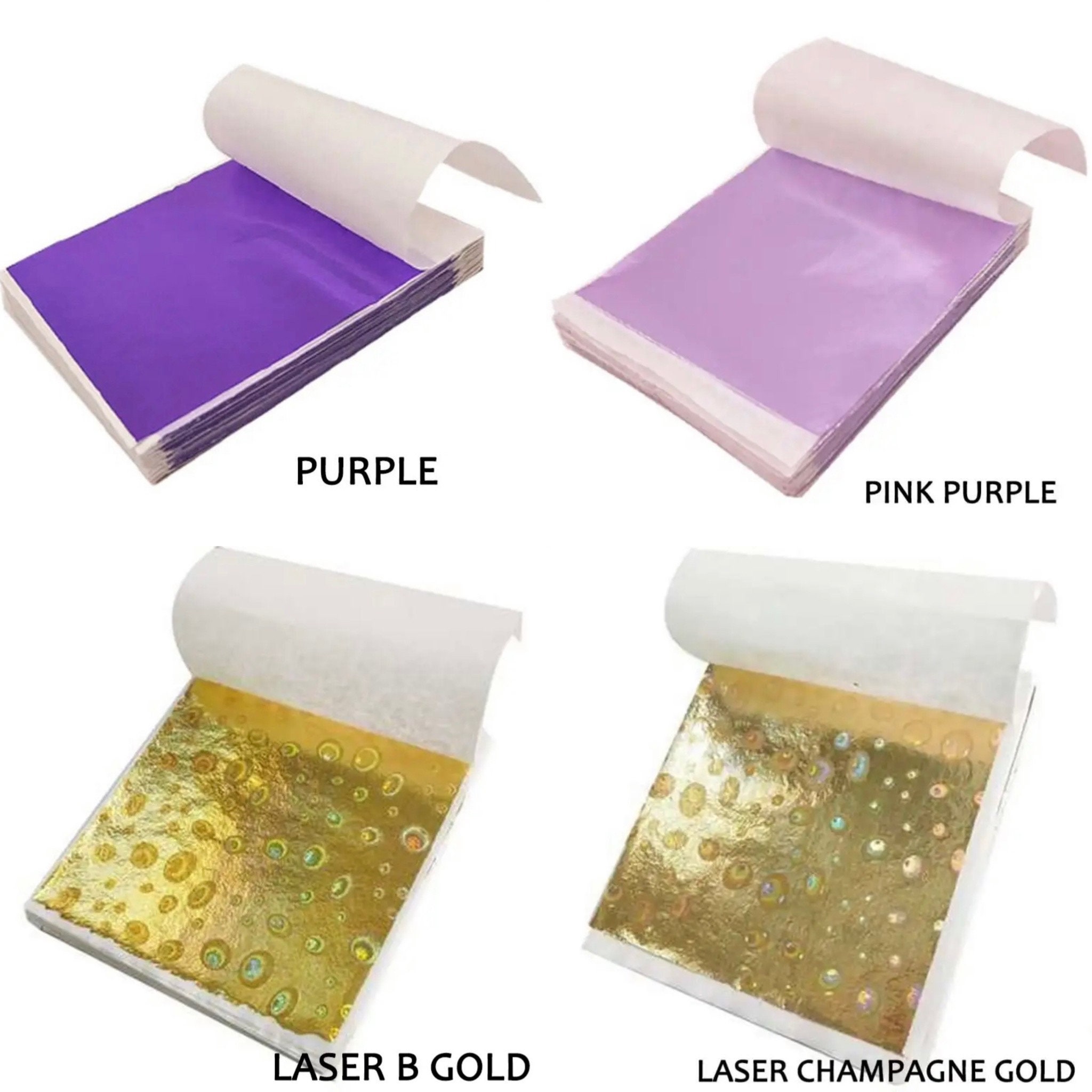 100 Sheets/ 8.5x8.5cm Imitation Gold Leaf Thin Gold Foil Sheets, Metal ...
