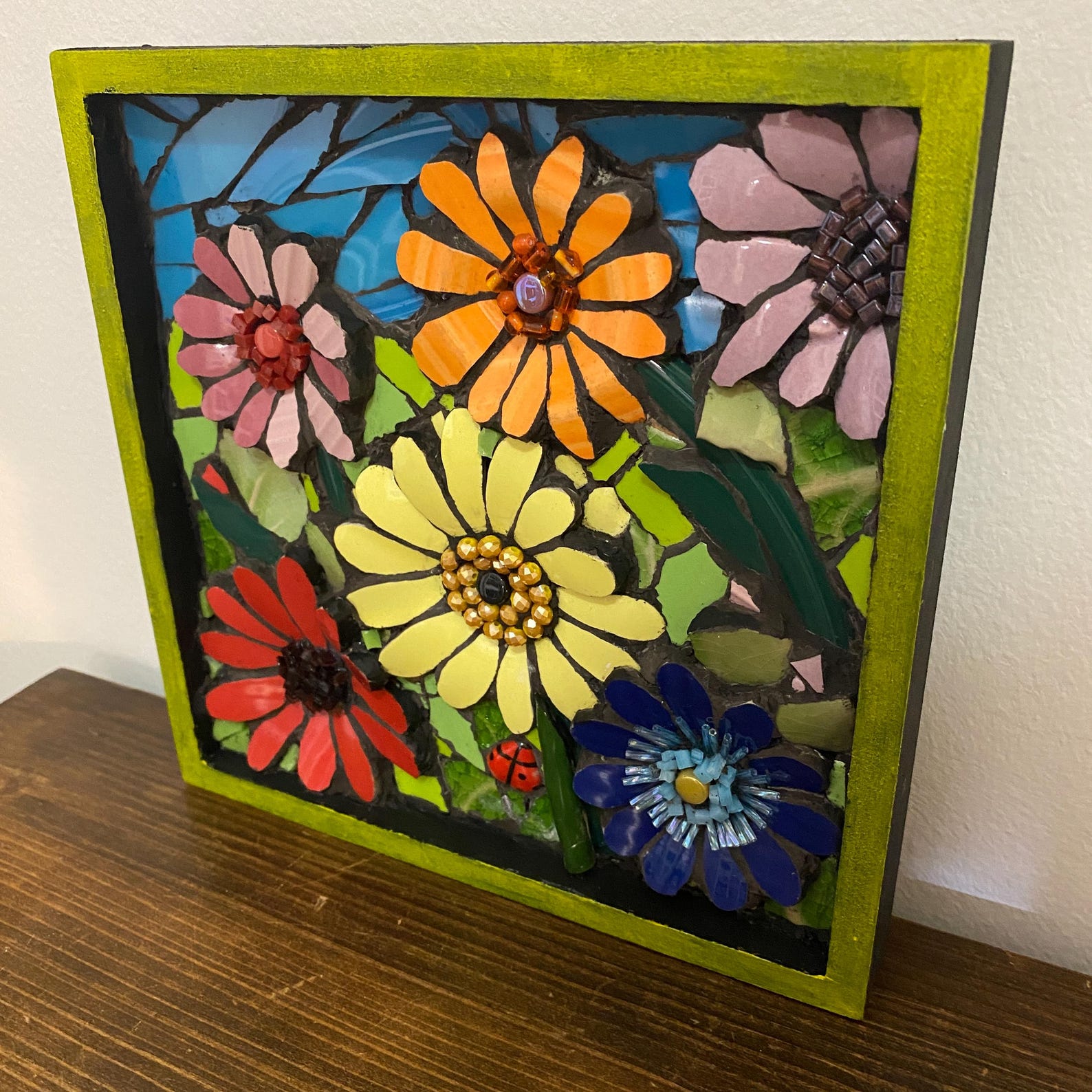 Picassiette Mosaic-colorful Flowers Wall Hanging for Home Decoration - Etsy