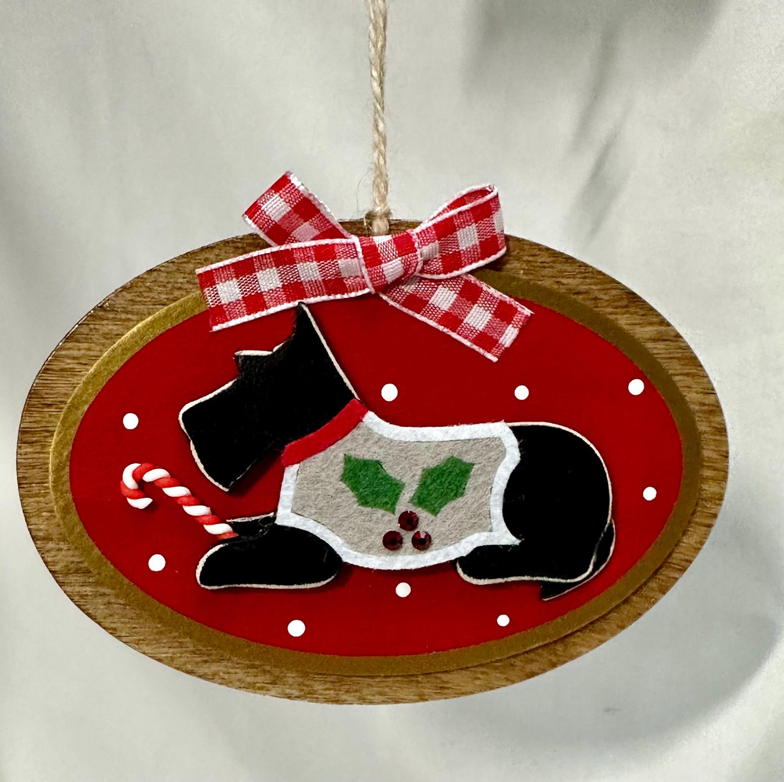 Black Scottish Terrier Scottie Dog SWEET HOLIDAY WISHES Wood Christmas ...