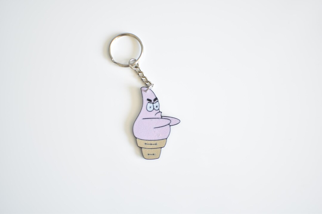 Patrick Star Keychain - Patrick Fry Cook Games - Spongebob Ice Cream ...
