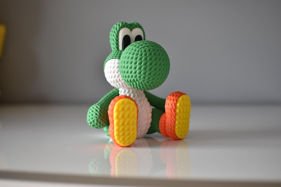 Yoshi Knitted Figure - 3D Printed Crochet Amigurumi - Etsy