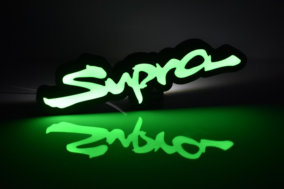 Toyota Supra LED Lightbox – Illuminated JDM Car Sign, Garage Wall Decor ...