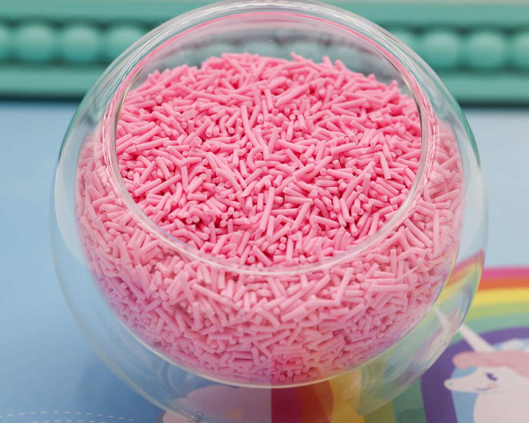Pink 7mm Faux Sprinkles - Assorted Colors Polymer Clay Confetti - Fake ...
