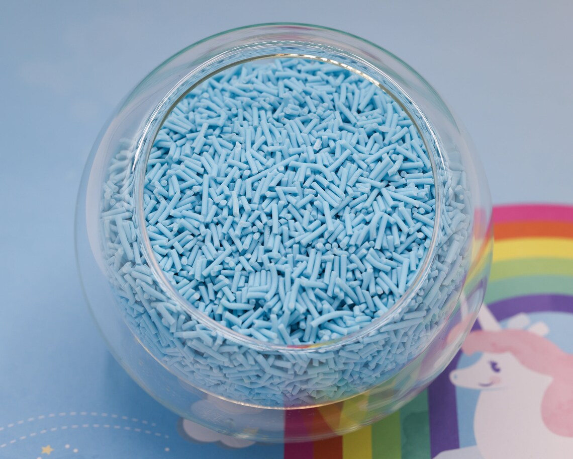 Light Blue 7mm Faux Sprinkles - Assorted Colors Polymer Clay Confetti ...