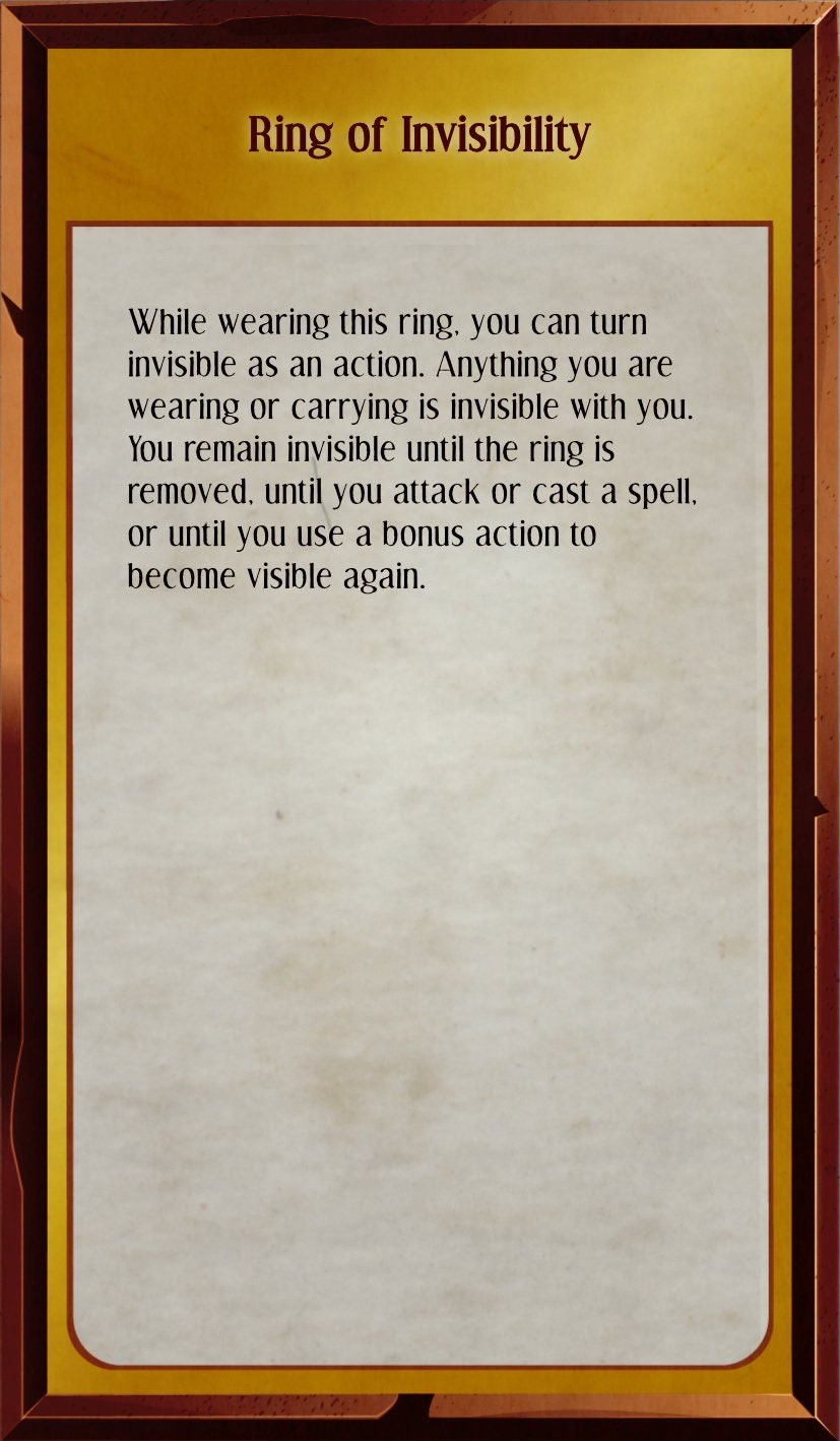 Ring of Invisibility RPG Prop - Etsy